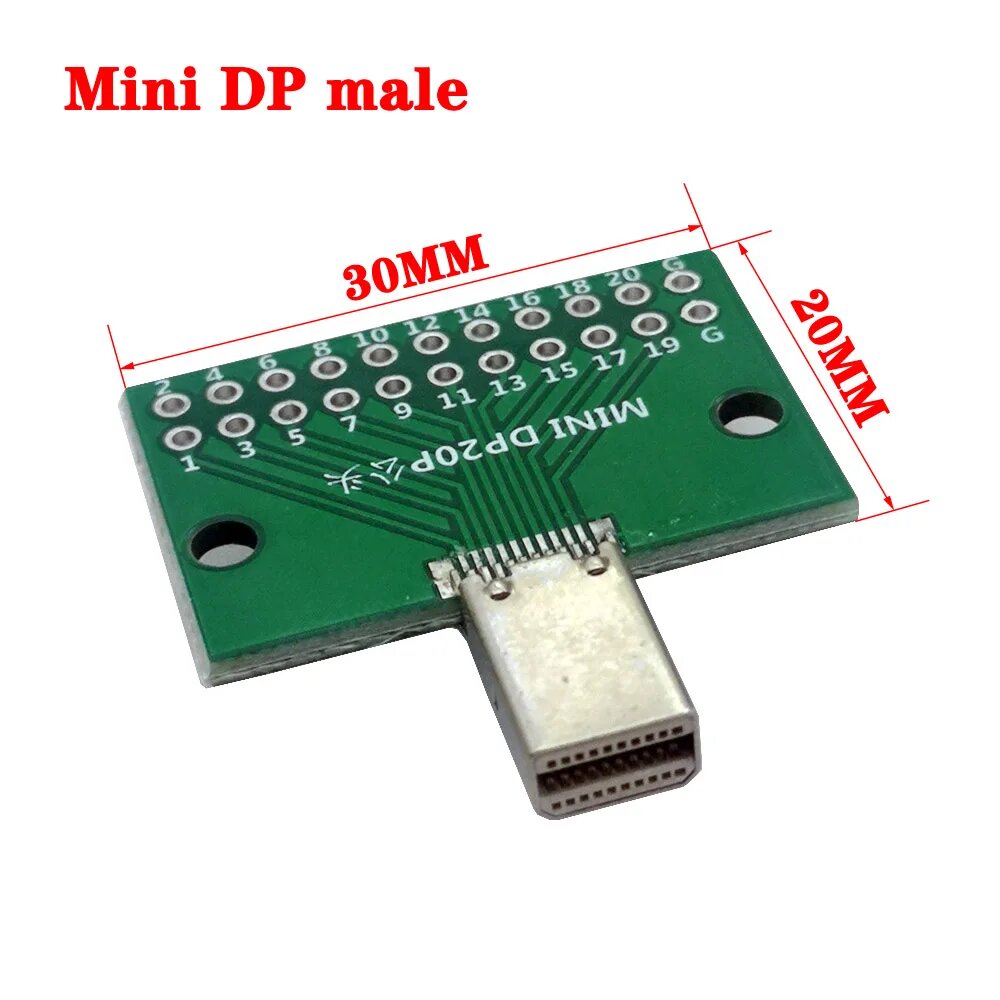 Mini DP male разъем 30x20 мм