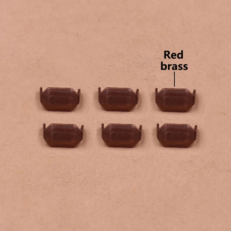 Латунные кожаные заклепки для ремней 20 шт. Red brass