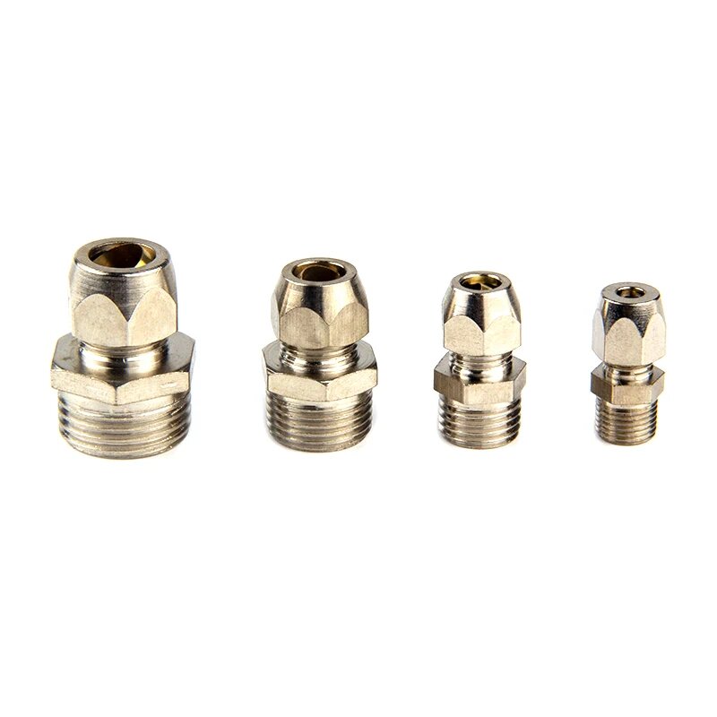Латунные компрессионные фитинги для труб 4-16 мм M5, OD tube 4mm