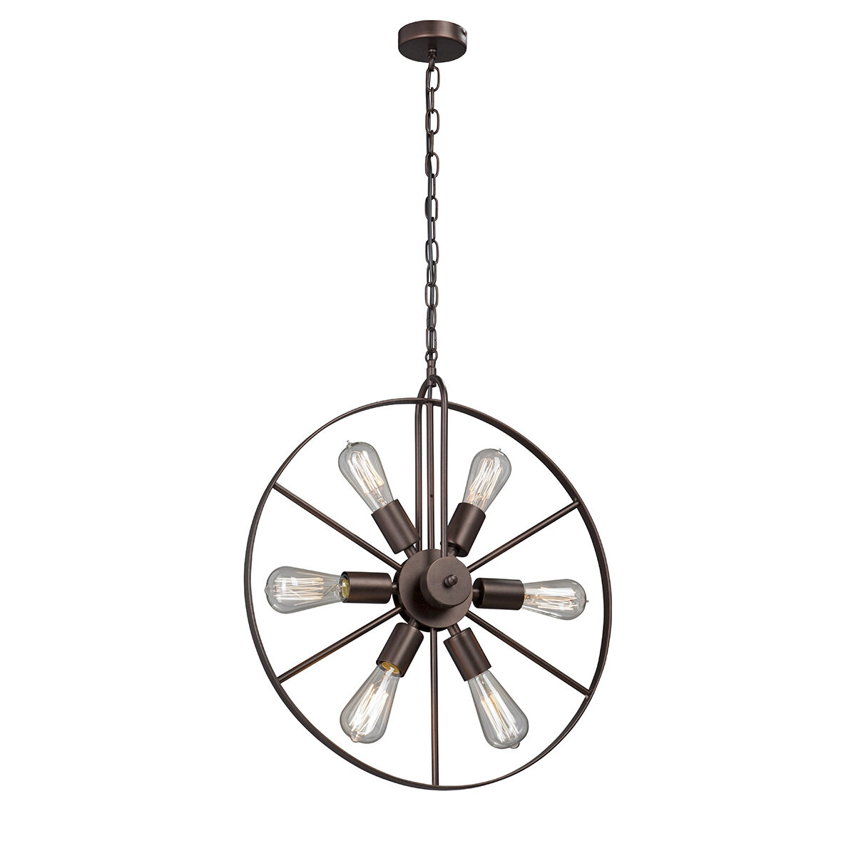 Подвес Vitaluce V4475-8/6 , 6 ламп 18м2, Е27, 60Вт, цвет коричневый. %Распродажа!%