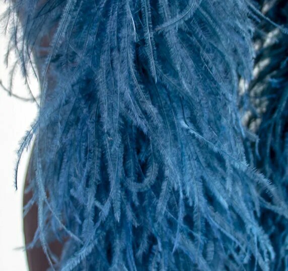 Боа из страусиных перьев WCPlume 2 метра Темно-синий, 2 Meter 1PLY, navy