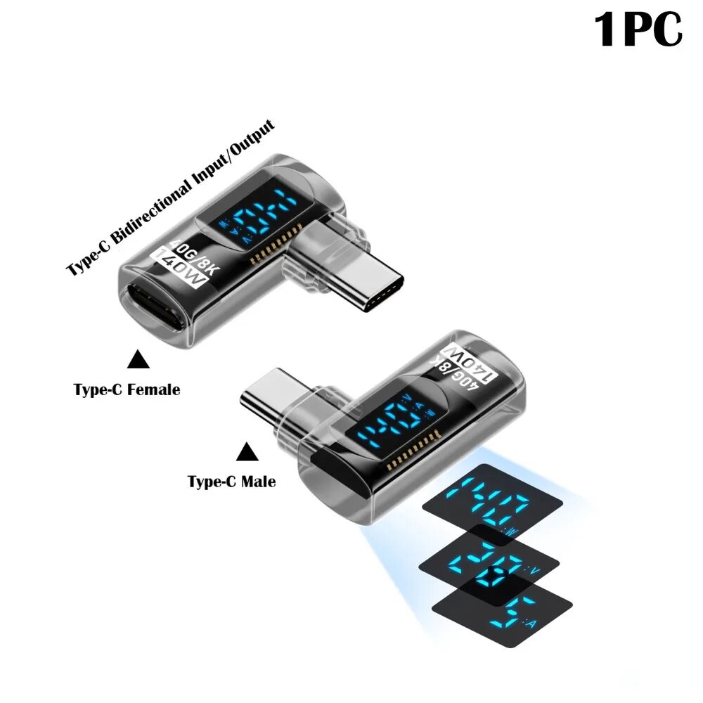 PD 140 Вт USB-C адаптер 8K 60 Гц цифровой дисплей для телефона iOS конвертер передачи данных женский-папа измеритель мощности тестер ноутбука