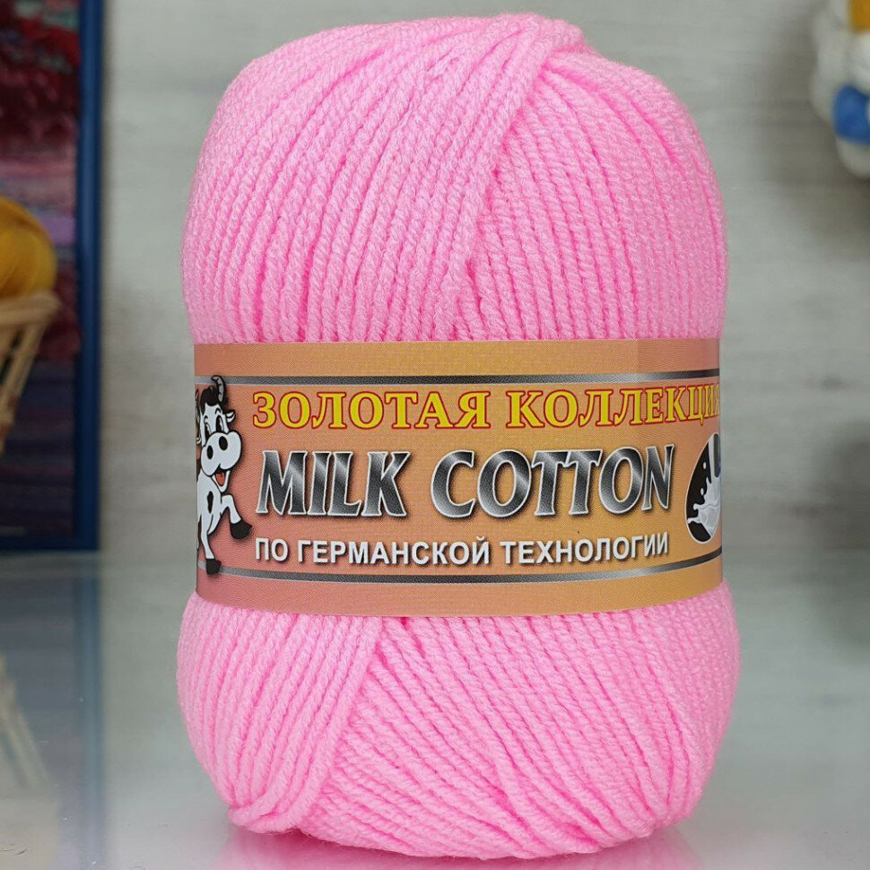 Пряжа Color City милк коттон 008 яр. розовый (10 мотков)