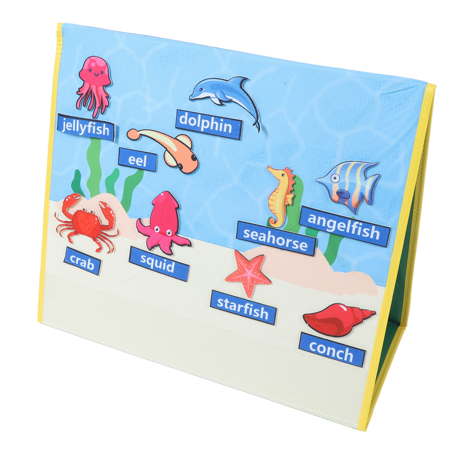 Морская фетровая история для обучения детей, интерактивная доска с морскими животными, 9 фетровых животных и 1 двусторонняя доска