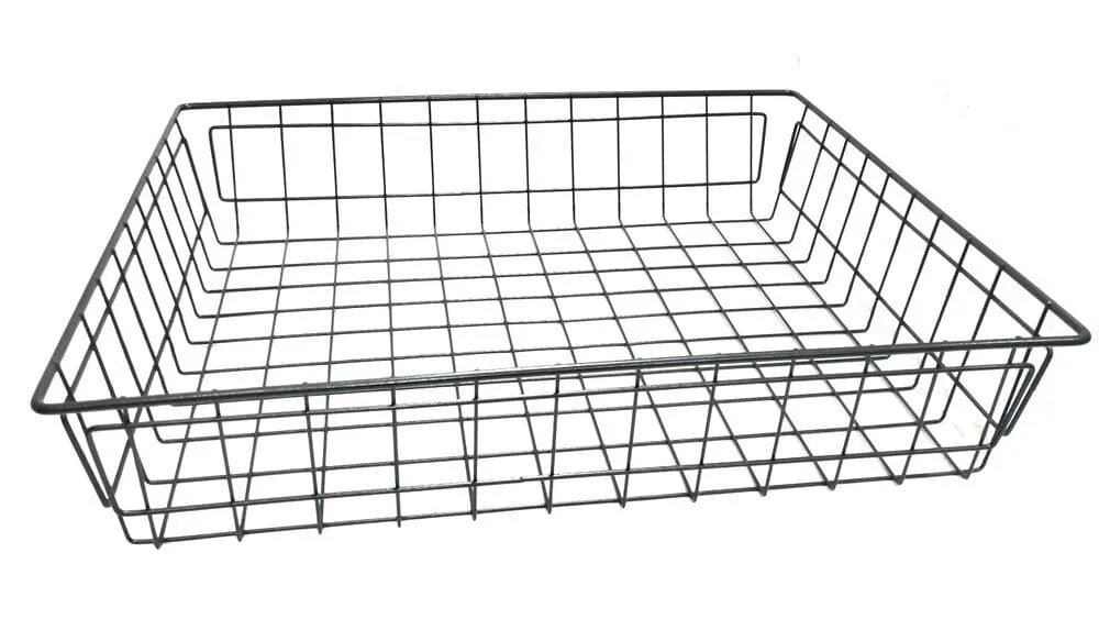 Корзина выдвижная 50II (455х485х100), в модуль 500 мм, антрацит (серый), без направляющих