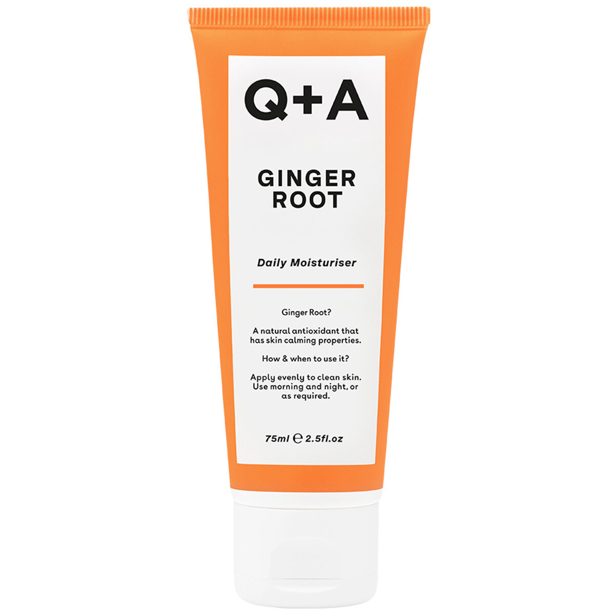 Крем для лица Q+A Ginger Root Daily Moisturiser, 75 мл