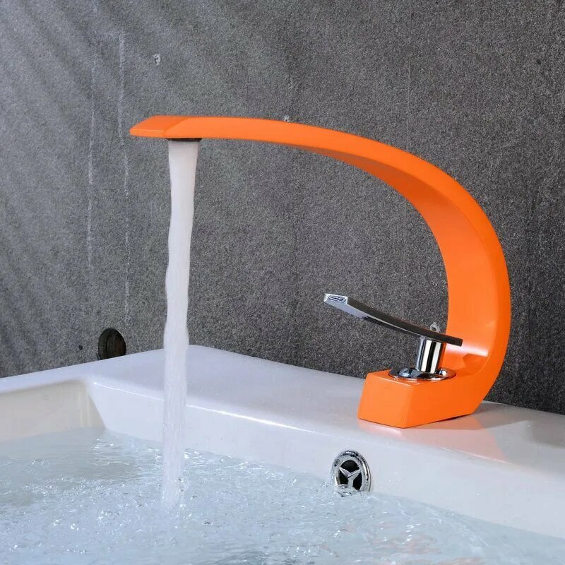 Матовый черный смеситель для раковины сливной кран для раковины изогнутый носик унитаза установка на палубе с одним отверстием, твердая латунь YZ