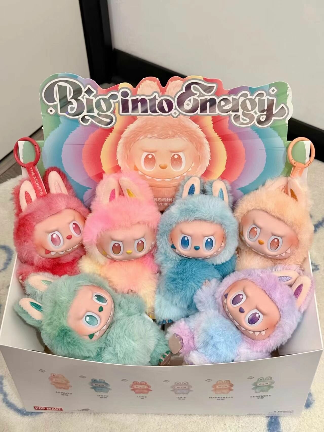 Мягкая игрушка-брелок Лабубу/Labubu игрушка поколение V3 набор лабубу в коробке 6 штук