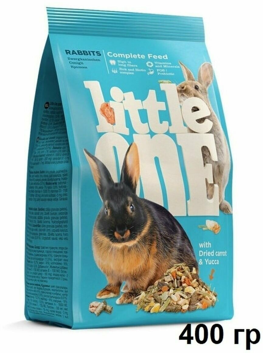 Little One Корм для кроликов с сушеной морковью и юккой - 400 г