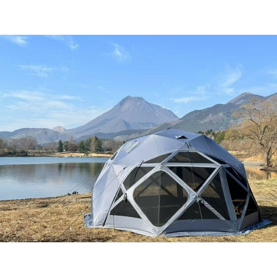 Всесезонная палатка-сфера Blau See Тополь с тентом, для глэмпинга