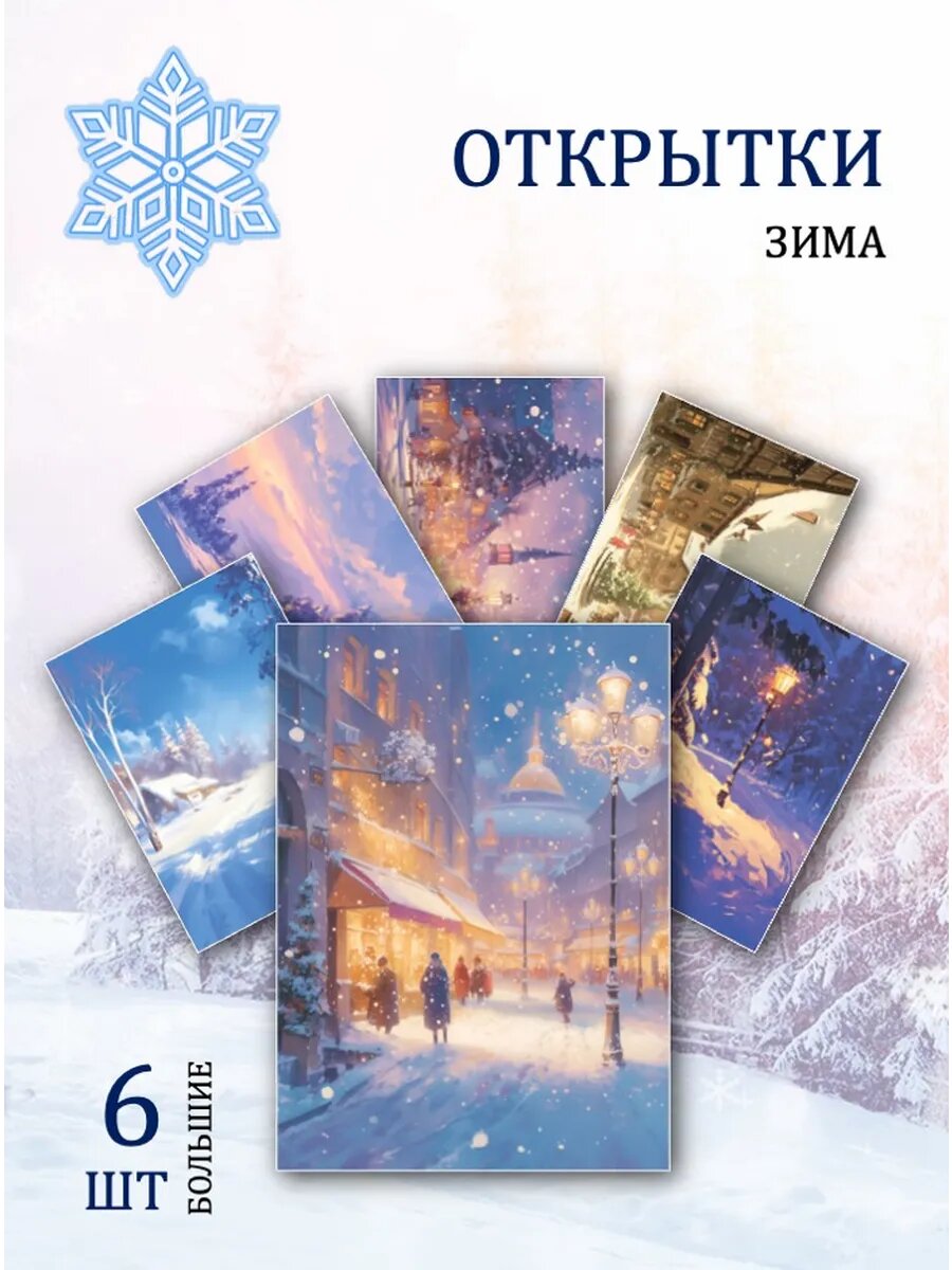 А6 открытки зимняя коллекция