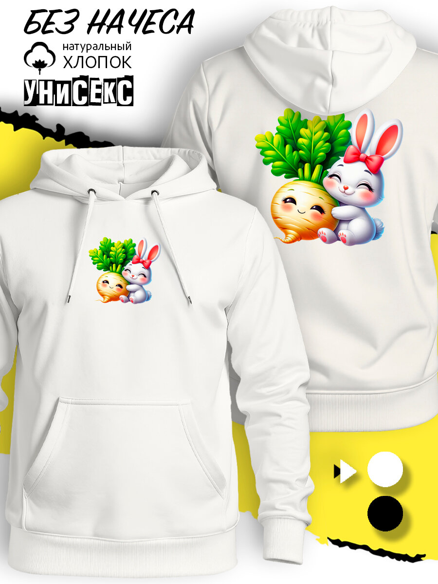 Худи Толстовка свитшот кролик с бантиком