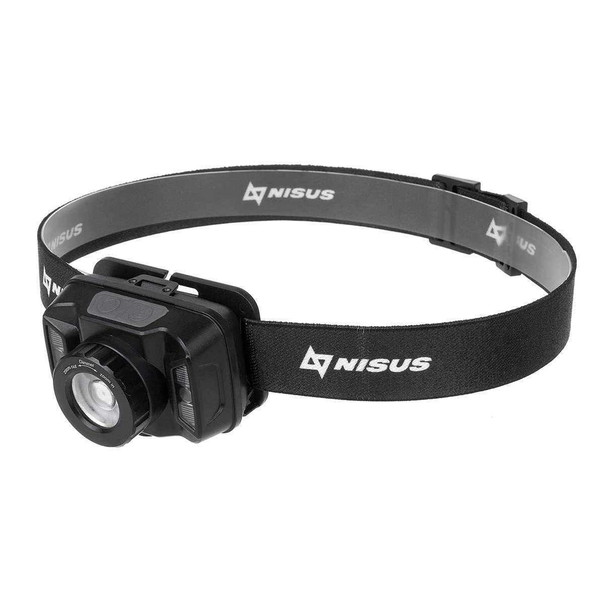 Фонарь налобный сенсорный NISUS PRO 380 LM, IP44, USB (N-FN-HL18)