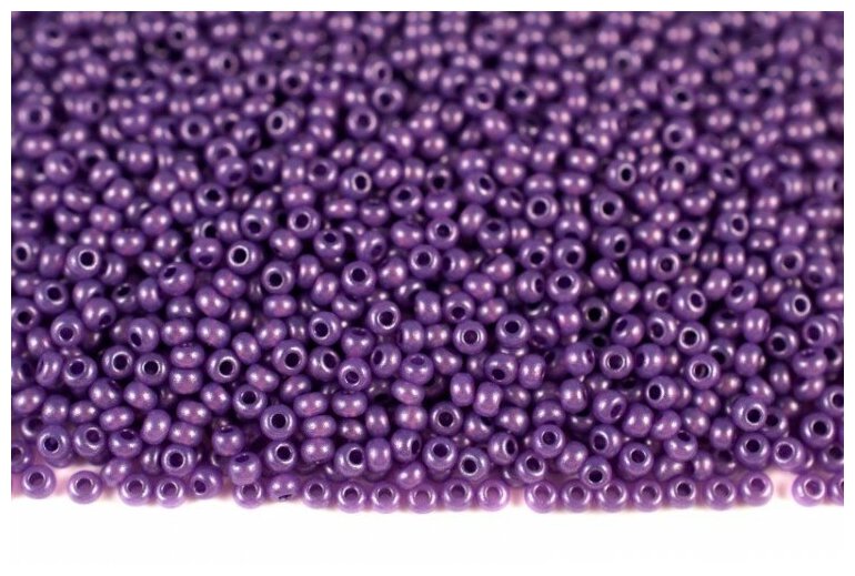 Бисер чешский PRECIOSA круглый 10/0 17728 фиолетовый непрозрачный, 20 грамм
