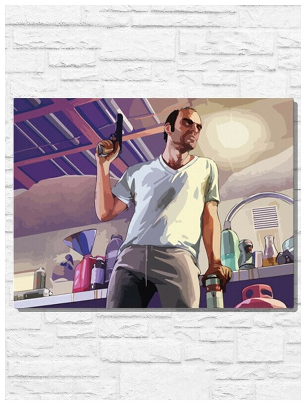 Картина по номерам на холсте игра Grand Theft Auto (GTA 5) V - 9611 Г 30x40