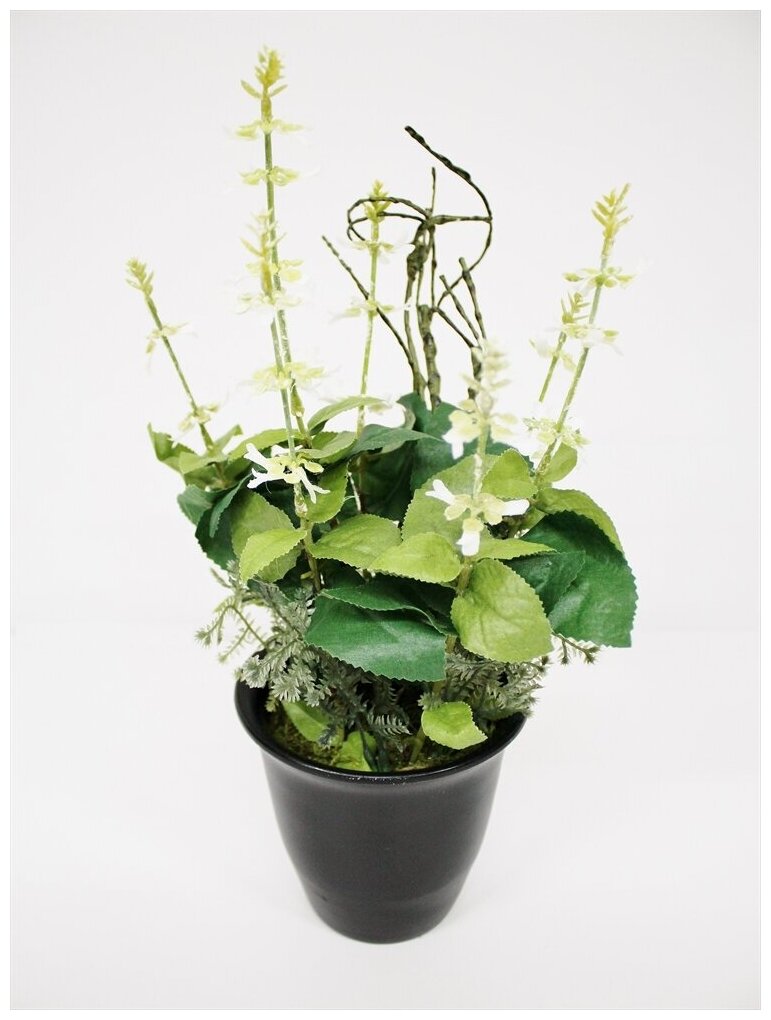 Цветы искусственные в горшке 37 см, бренд CONEKO - декор для дома и офиса