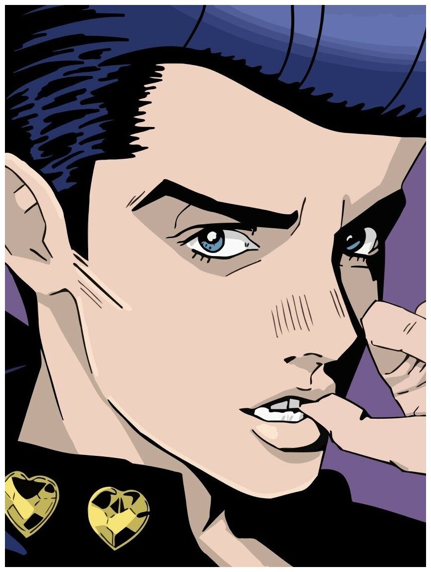 Картина по номерам на холсте Аниме JOJO (Джованна, Джотаро, ДжоДжо) - 8936 В 30x40
