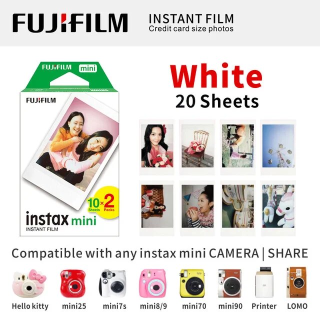 Fujifilm Instax Mini 12/13 пленка для Instax Mini Белый, White 20 Sheets