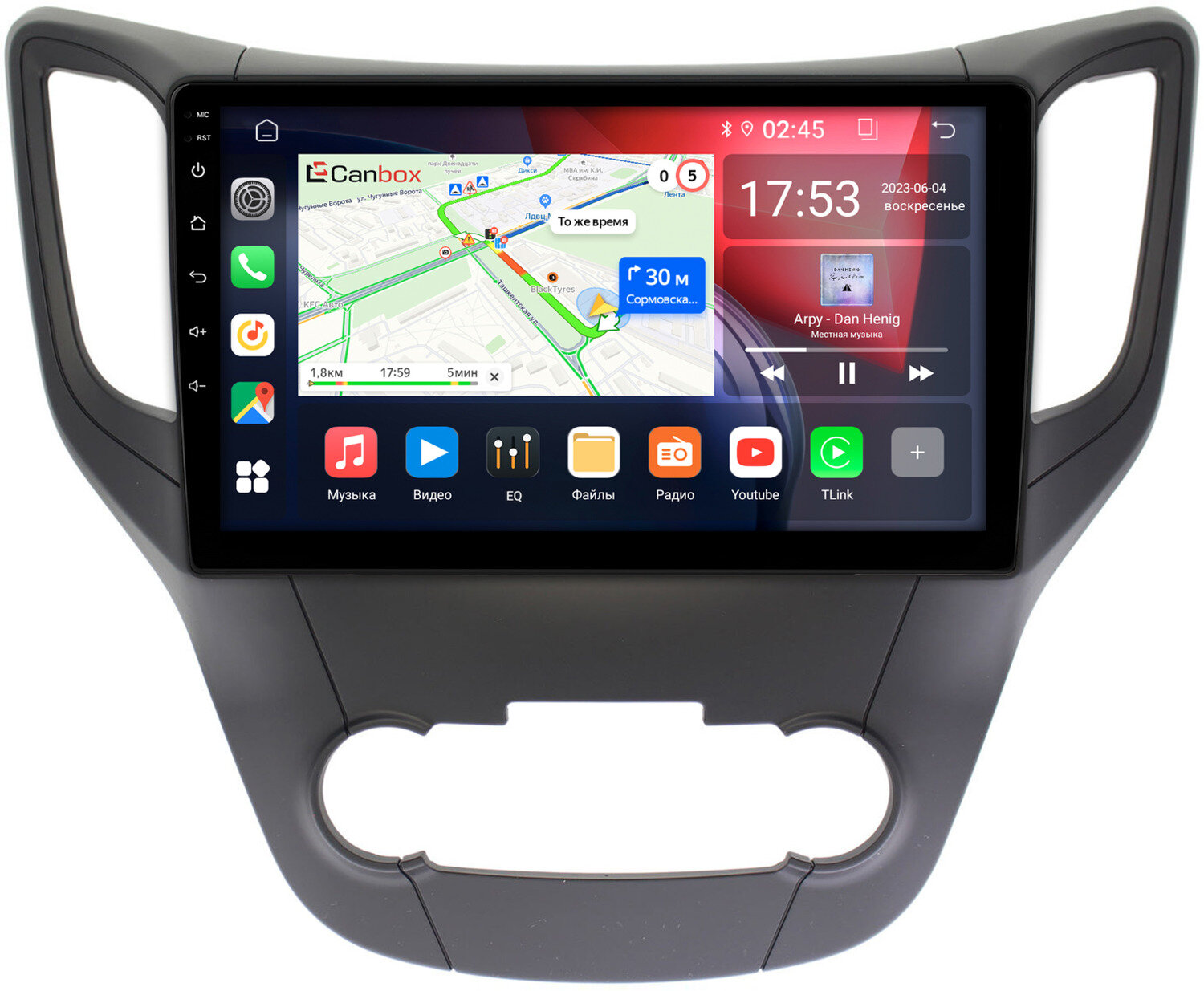 Штатная магнитола Canbox GTR10-1041 для Changan CS35 2013-2022 (черная) 4/64 на Android 10 (IPS, DSP, CarPlay)