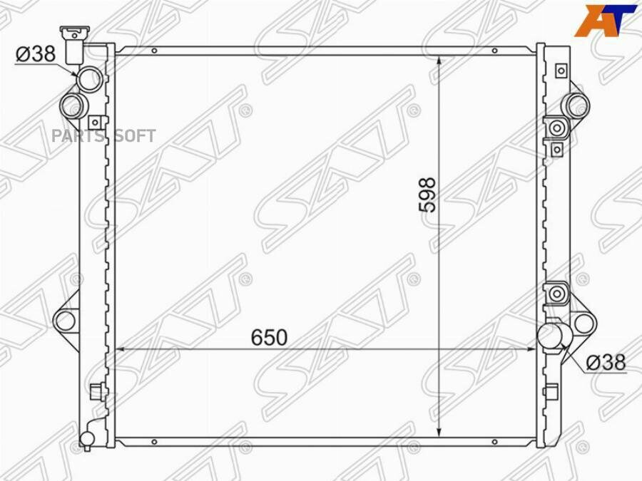 Радиатор Toyota Land Cruiser Prado (J120) 02-09 / Lexus GX 02-09 SAT TY0009-120-4.7-3R | цена за 1 шт