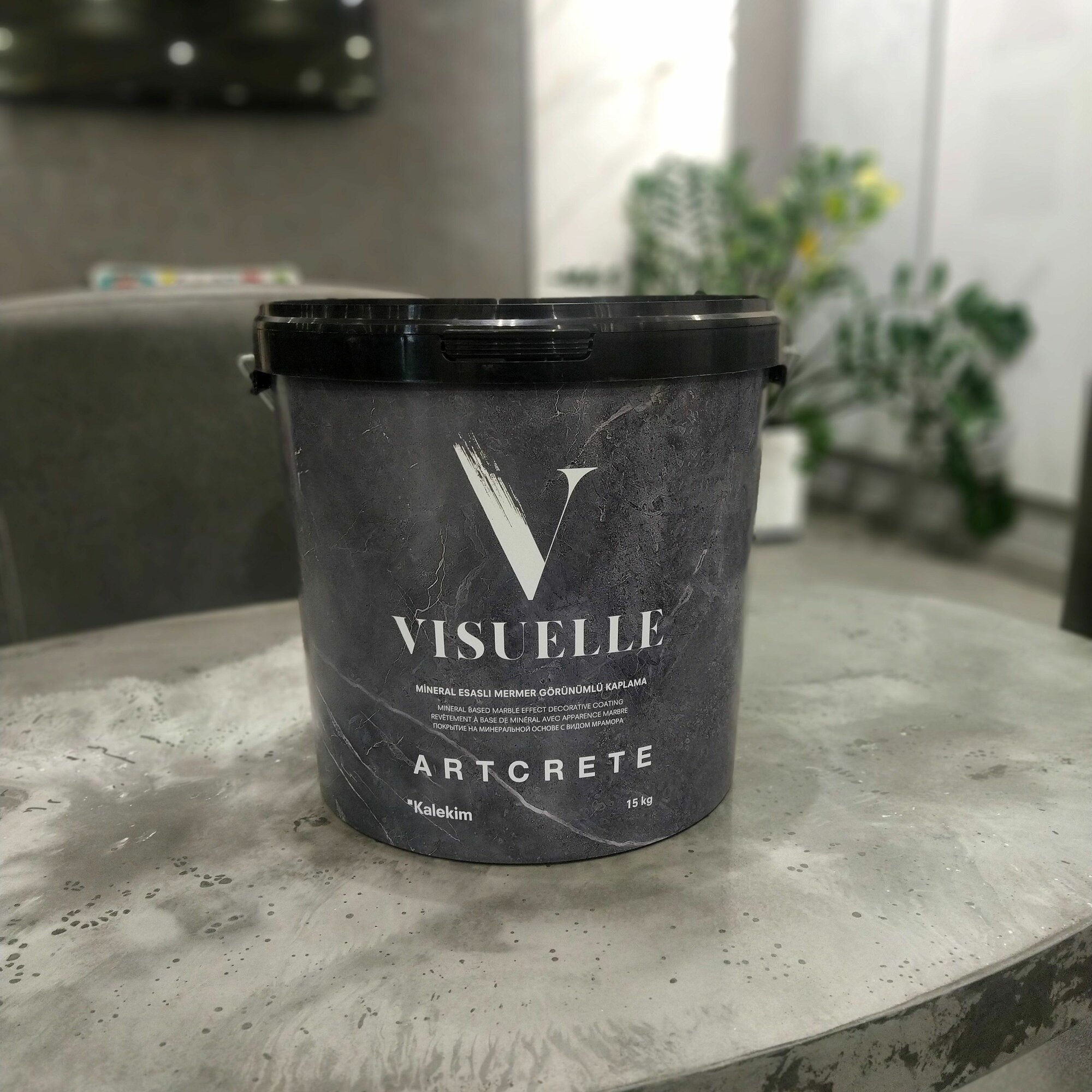 Декоративная штукатурка Visuell Artcrete Kalekim, 15кг, белая, с эффектом микроцемент