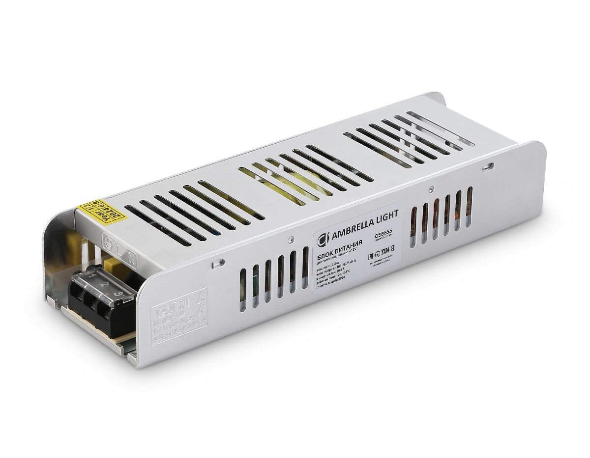 Блок питания с EMC для светодиодной ленты Ambrella Light Illumination 250Вт DC12В 20,8A IP20 GS8655