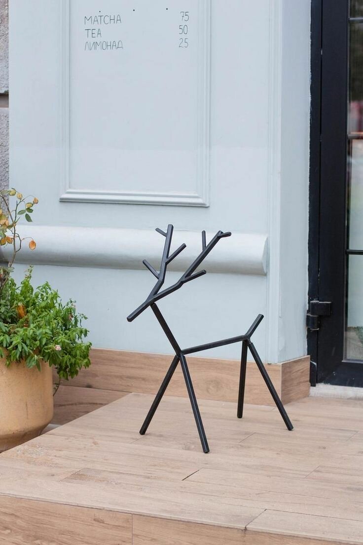 Садовая скульптура Олень 50см металл фигура