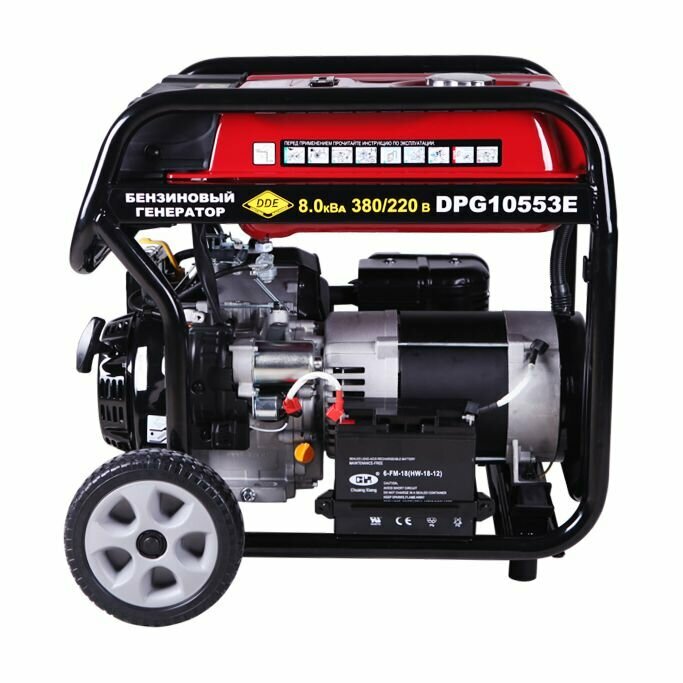 Генератор бензиновый DDE DPG10553E (1+3ф 7,5/8,5 кВт бак 25 л 94 кг дв-ль 16 л. с. элстарт), шт