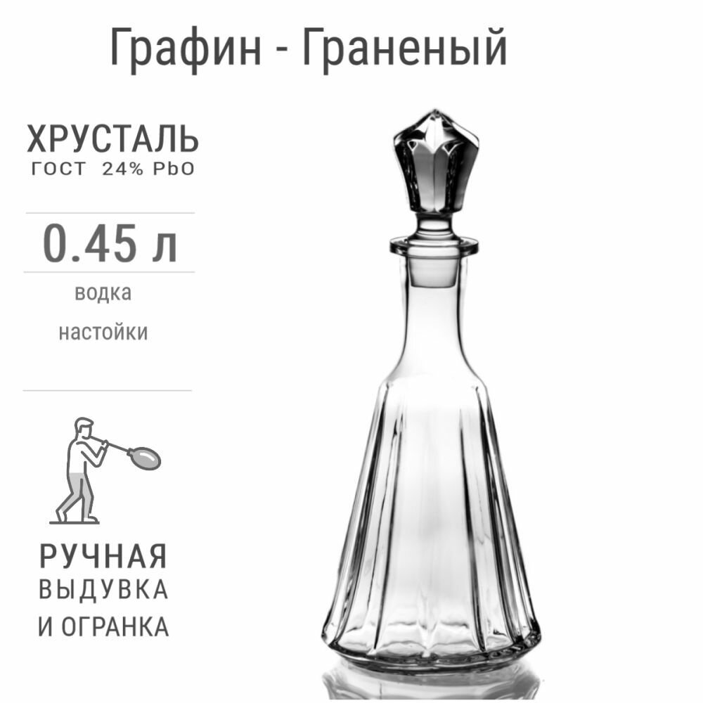 Европейский хрустальный графин для виски/вина — герметичная пробка, набор барных аксессуаров (премиум-класс)