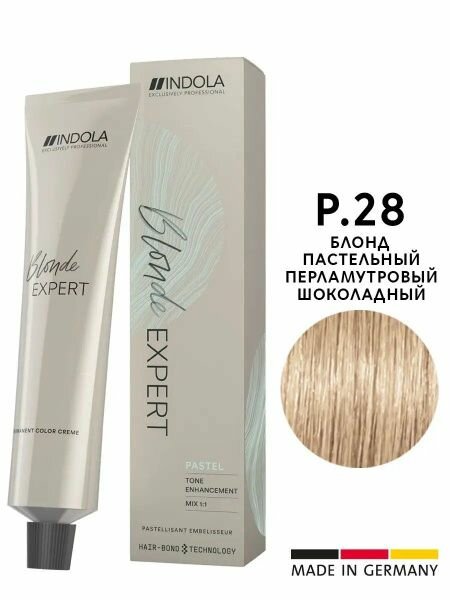 Indola Blonde Expert Pastel P.28 Блонд пастельный перламутровый шоколадный - Крем-краска для волос 60 мл