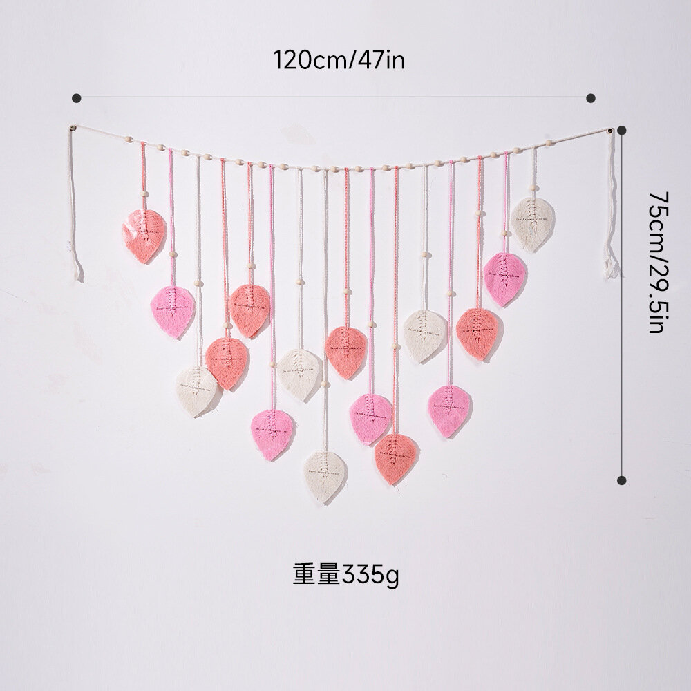 2026 Новейший богемный ручной тканый гобелен с листьями, кросс-бордерный скандинавский стиль, настенное украшение, фото клип, фон для стены, настенное панно
