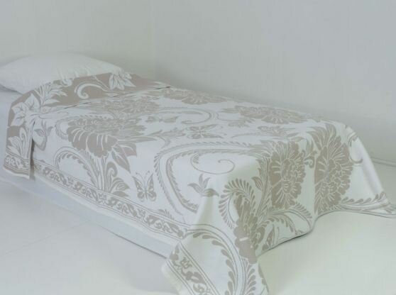 Плед-простыня "Николетта", лен с хлопком, махровая, 150х208 см