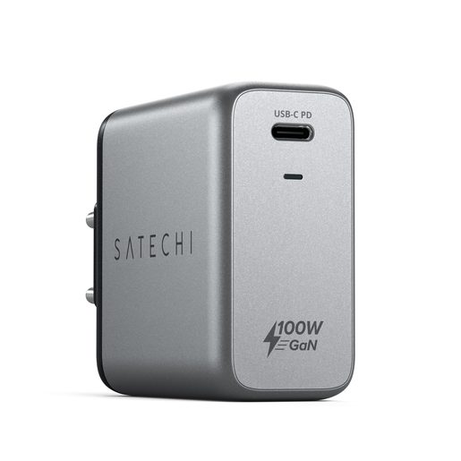 Сетевое зарядное устройство Satechi 100W USB-C PD Compact Charger GaN Power (ST-UC100WSM-EU), цвет серый
