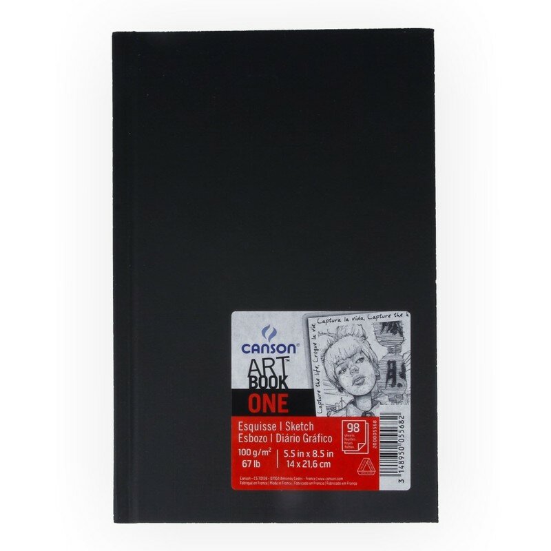"Canson" Блокнот для зарисовок One 100 г/м2 A5+ 14 х 21.6 см твердый переплет 98 л. C200005568