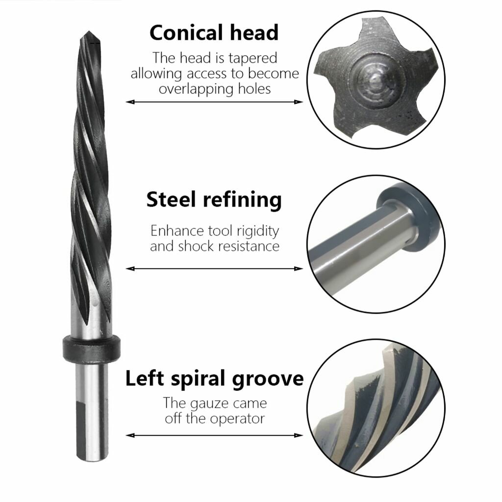 Коническая развертка, спиральная, мостовая для стали, алюминия, дерева, 5 разделить на 8