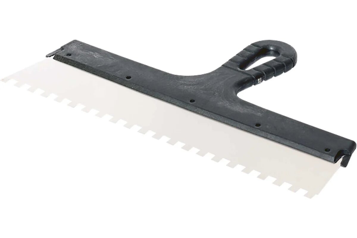 Интек шпатель 350 мм с зубьями 8x8 и пластиковой ручкой, модель 8980 для затирки