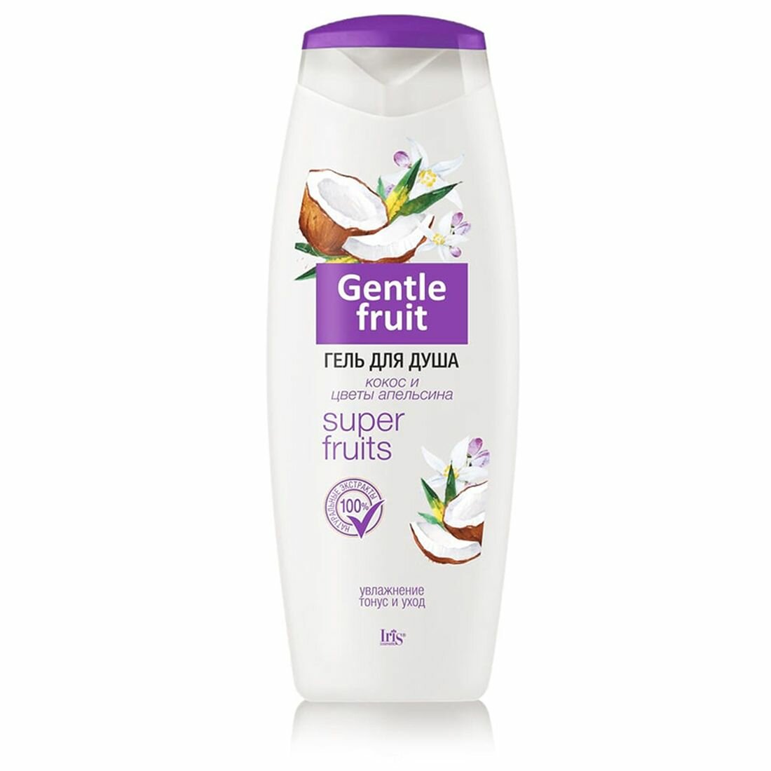 Гель для душа GENTLE FRUIT Кокос и цветы апельсина 400мл.