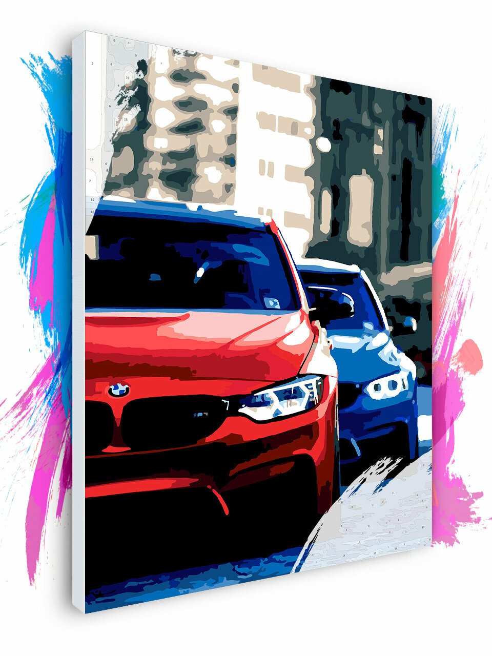 Картина по номерам на холсте BMW M3 Пара, 30 х 40 см