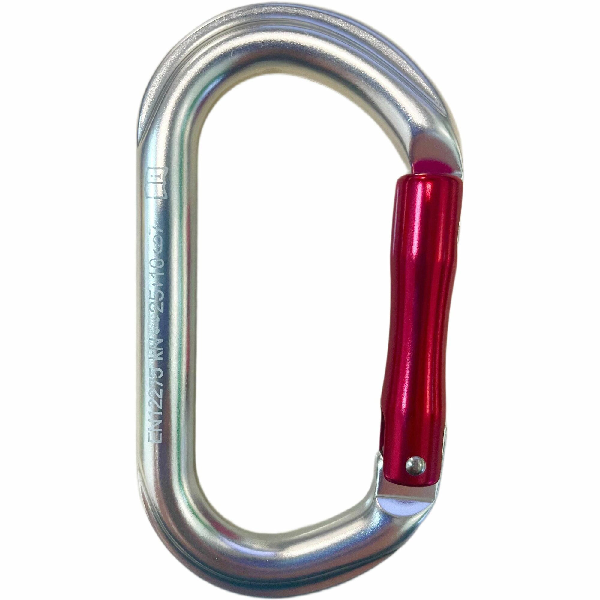 Карабин для альпинизма, алюминиевый сплав, без муфты серебристый