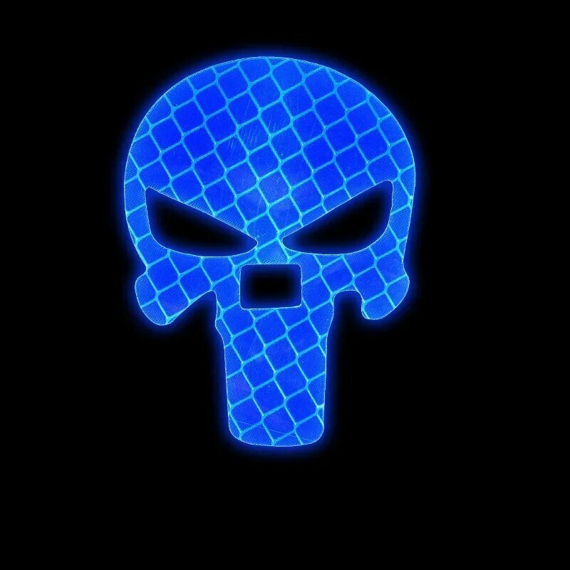 1 шт, автомобильная Классическая наклейка в виде черепа Blue