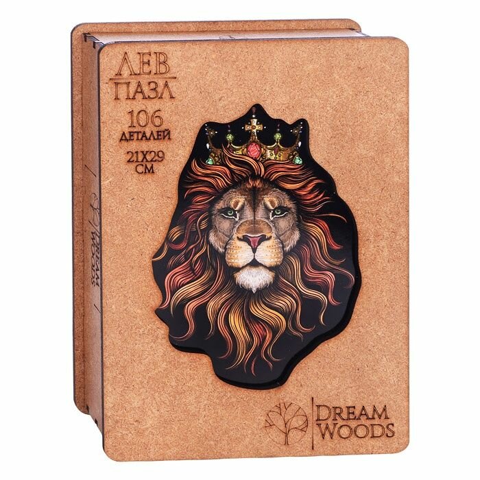 Пазл фигурный PlayLand "Лев" 106 деталей (P-001)