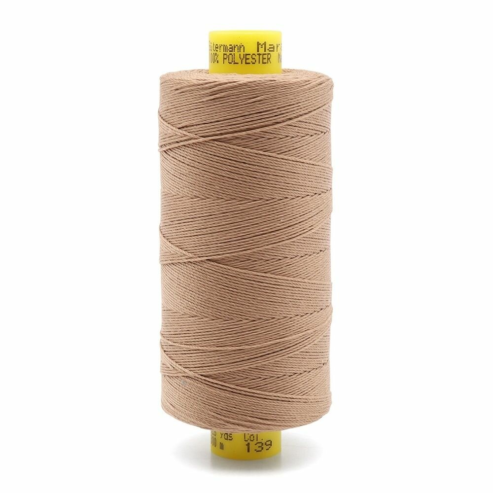 Швейные нитки Gutermann Mara 30/300 м для отстрочки, цвет 139 бежево-розовый, 10 шт (702404)