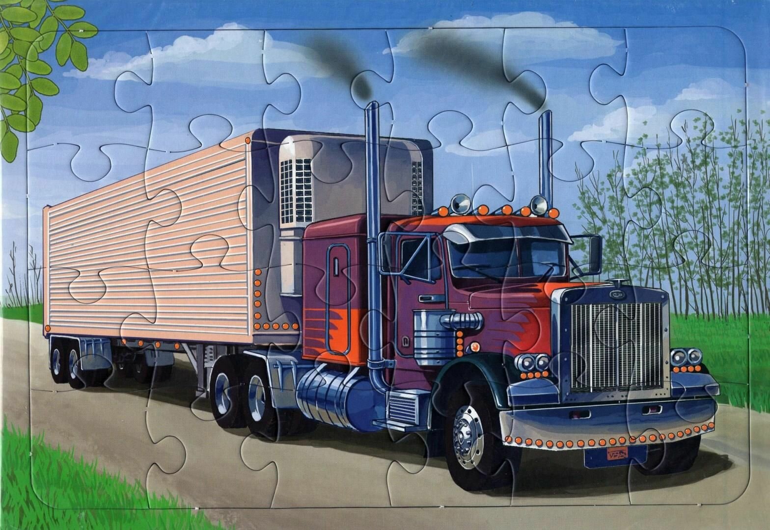 Пазл Аделаида "Грузовой автомобиль Петербилт", 24 элемента