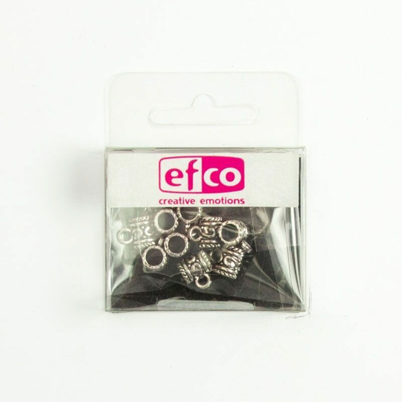 Бейлы EFCO Держатели для кулона, 10х8 мм, серебристые, 6 шт
