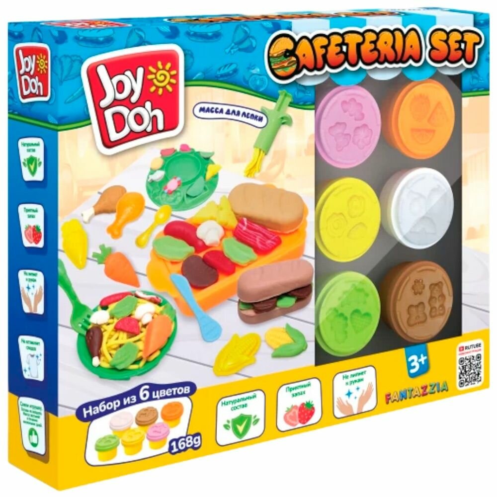 Набор для лепки Joy Doh "Кафетерий", 6 цветов, 168 г