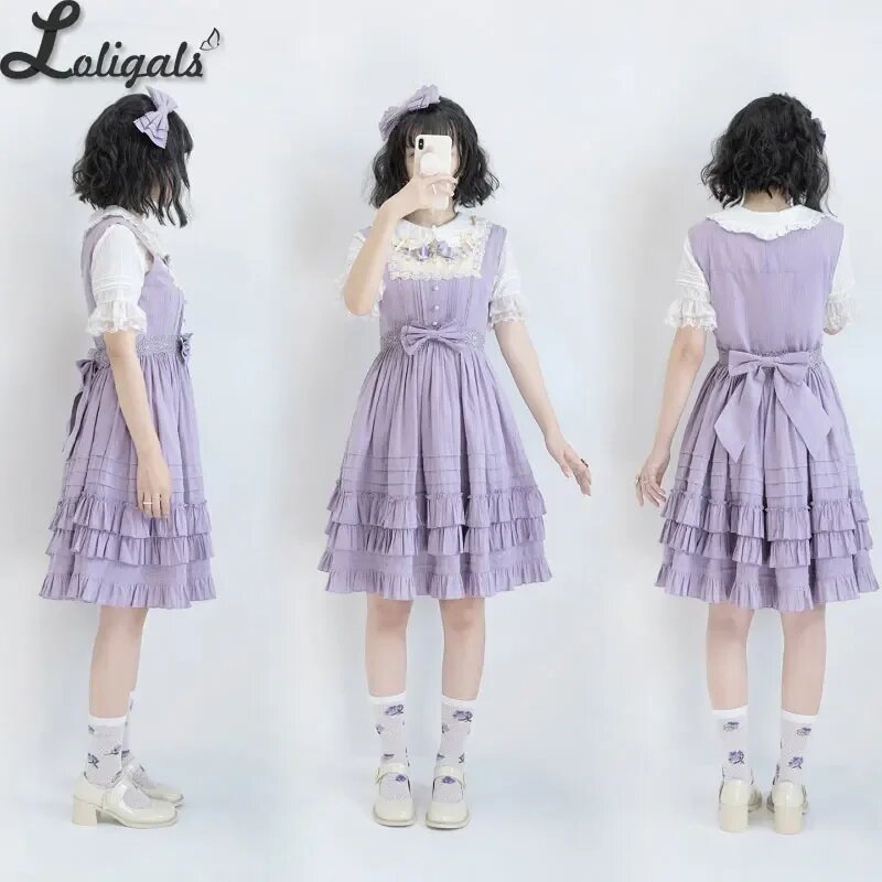 Loligals платье Лолита из хлопка и полиэстера S, Сиреневый, лавандовый