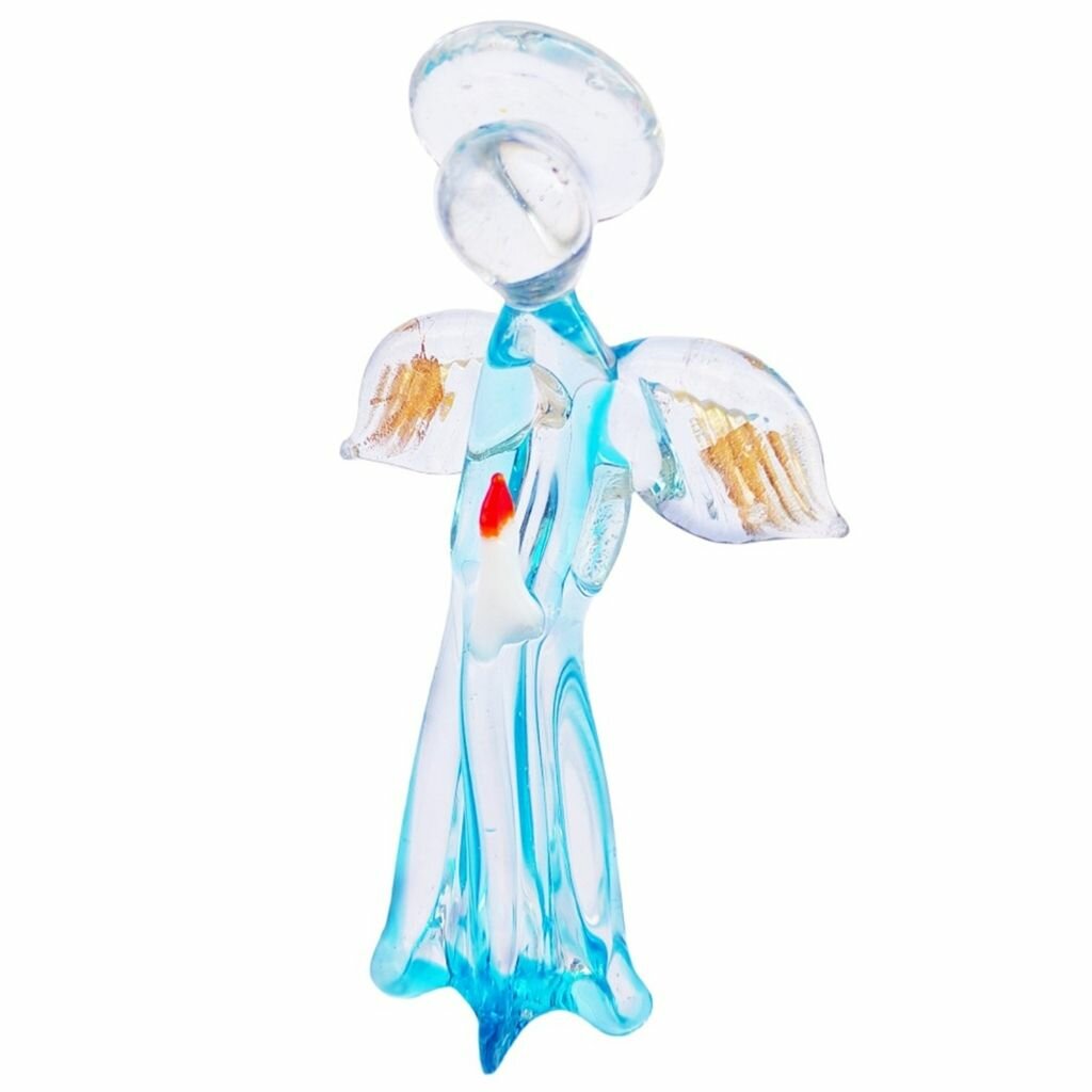 Украшения в виде стеклянных ангелов ручной работы