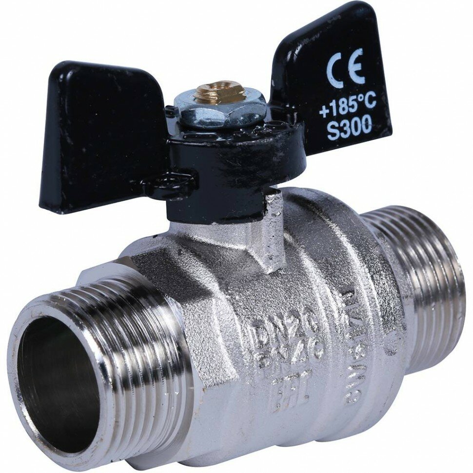 Кран шаровый НН 3/4' BUGATTI бабочка (3270027)