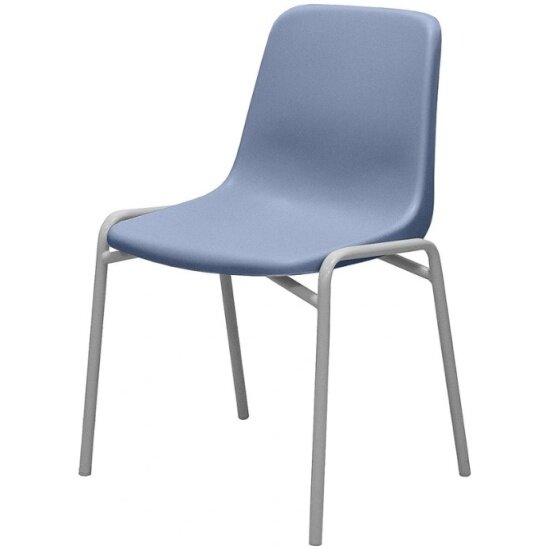 Стул Комус GL_ Мебель Стрит RAL 9006, пластик RAL 5014 (голубой)