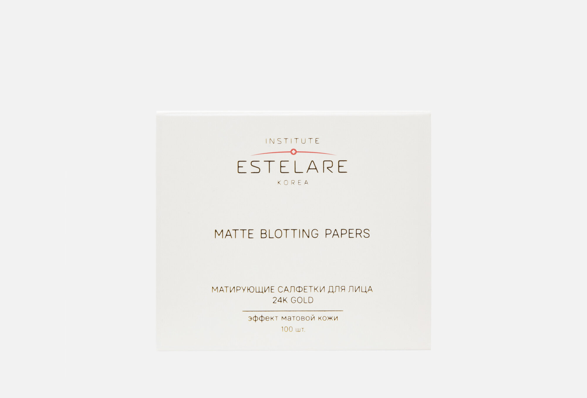 Матирующие салфетки для лица в футляре INSTITUTE ESTELARE 24K GOLD